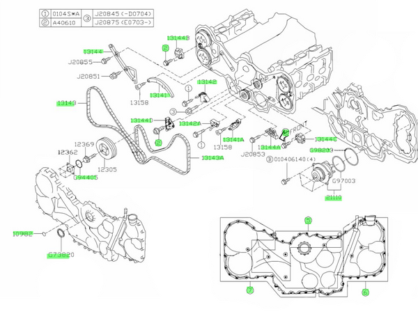 Subaru EZ30 Timing Chain Kit With Water Pump! – Roo Racing