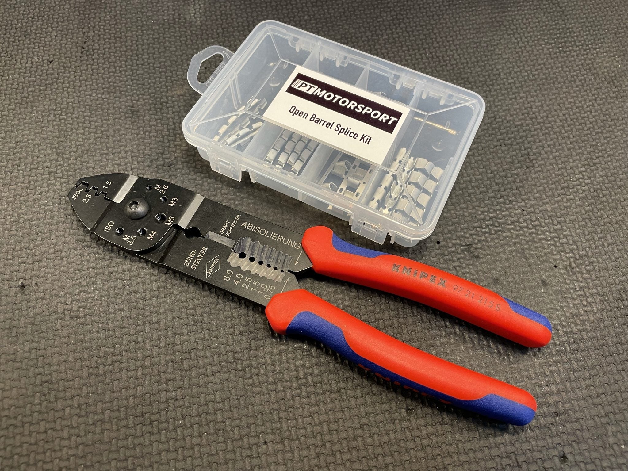 Open Barrel Splice Kit - With Crimping Pliers - Roo Racing